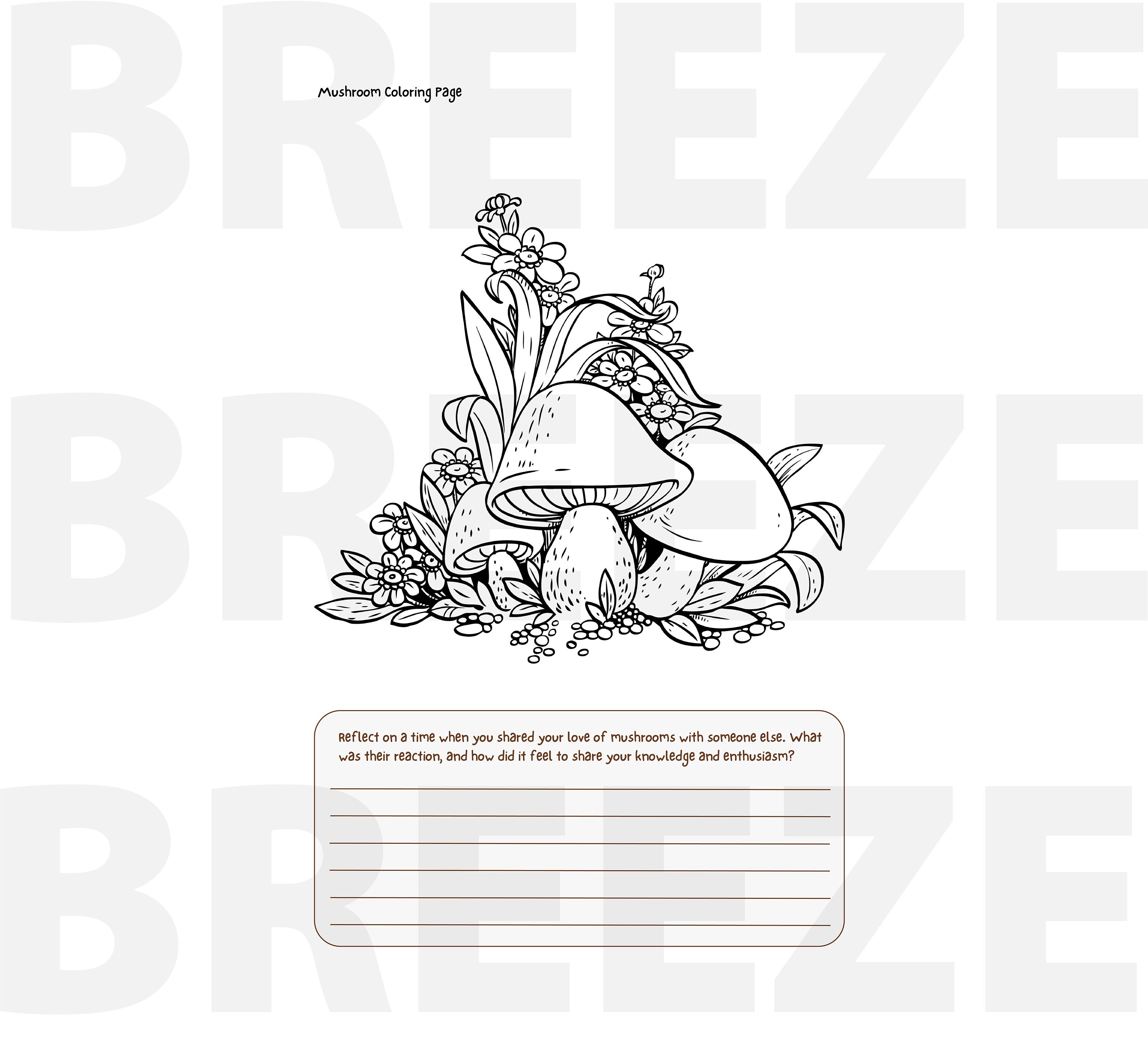 Mushroom Journal Workbook: Downloadable Journal Pages for Mushroom ...