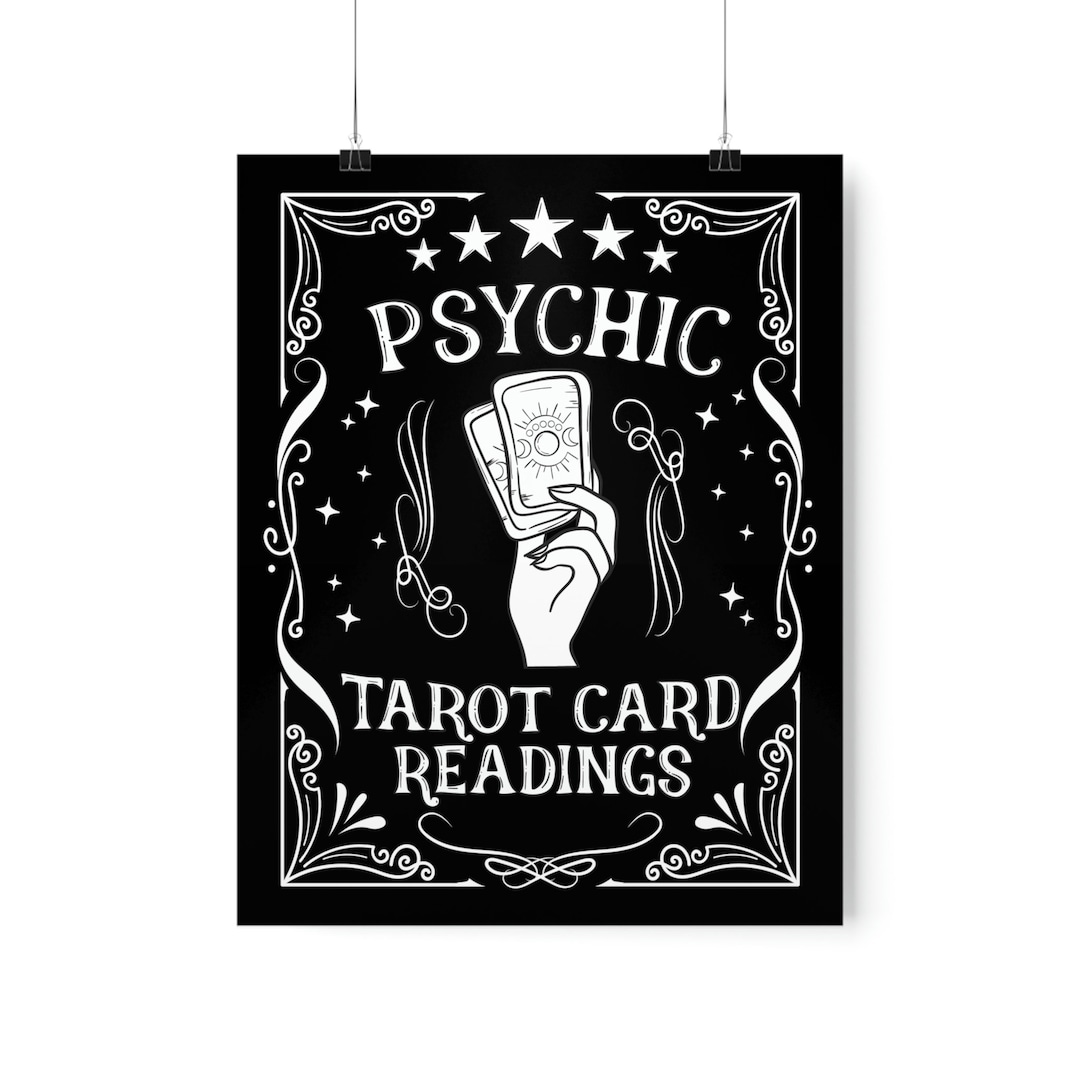 Vintage Tarot Card Reader Poster - Etsy