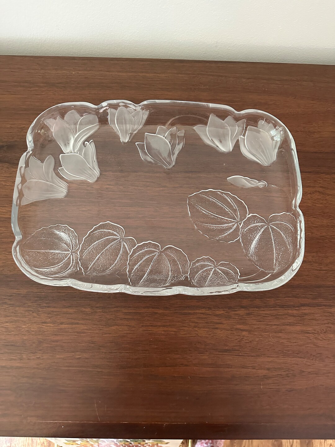 Vintage Platter-rectangular 14" Casandra by Crystal Clear Industries ...