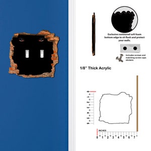 Scary Eyes Hole in the Wall Plate Switch Paddle Electric Outlet Rocker ...
