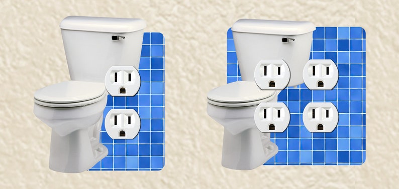 Toilet Bowl Bathroom Wall Plate Switch Paddle Electric Outlet - Etsy