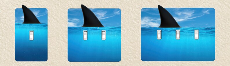 Great White Shark Fin Wall Plate Switch Paddle Electric Outlet Rocker ...