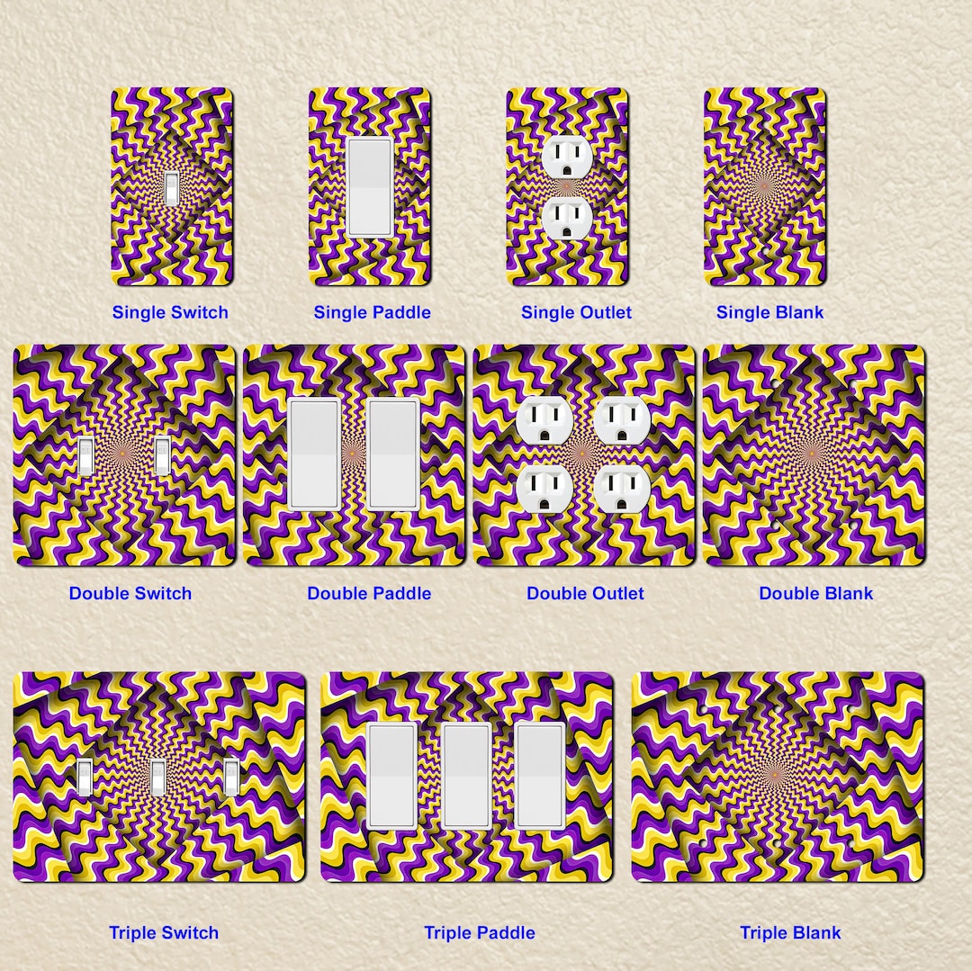 Optical Illusion Wall Plate Switch Paddle Electric Outlet Rocker ...