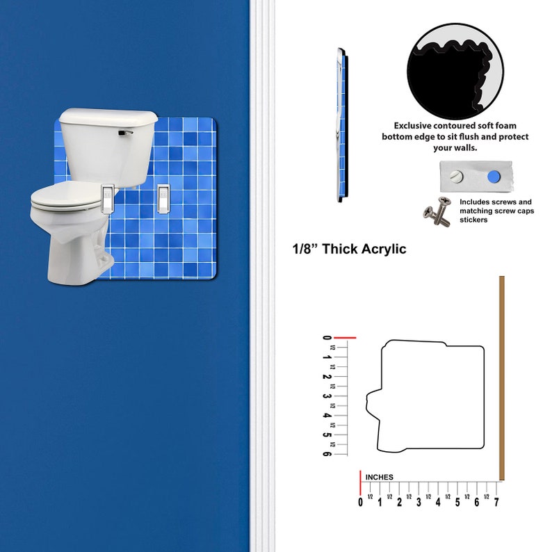 Toilet Bowl Bathroom Wall Plate Switch Paddle Electric Outlet - Etsy