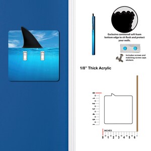 Great White Shark Fin Wall Plate Switch Paddle Electric Outlet Rocker ...