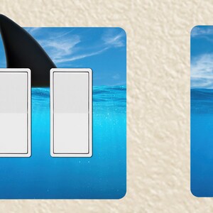 Great White Shark Fin Wall Plate Switch Paddle Electric Outlet Rocker ...