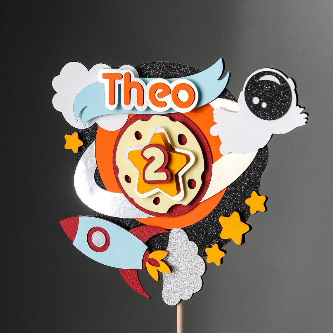Outer Space Cake Topper SVG Instant Download | Astronaut | Galaxy ...