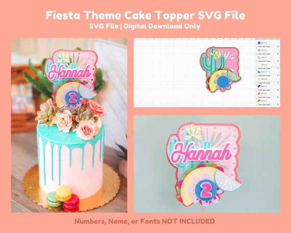 Fiesta Taco Tuesday Mexican Cake Topper SVG Digital - Etsy