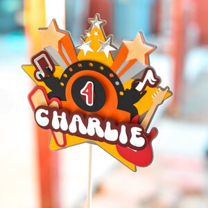 Editable Rockstar Cake Topper | Music Birthday Party Decor | SVG ...