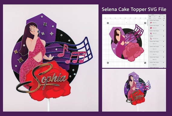 Selena Cake Topper SVG File Digital Download Only Print and | Etsy