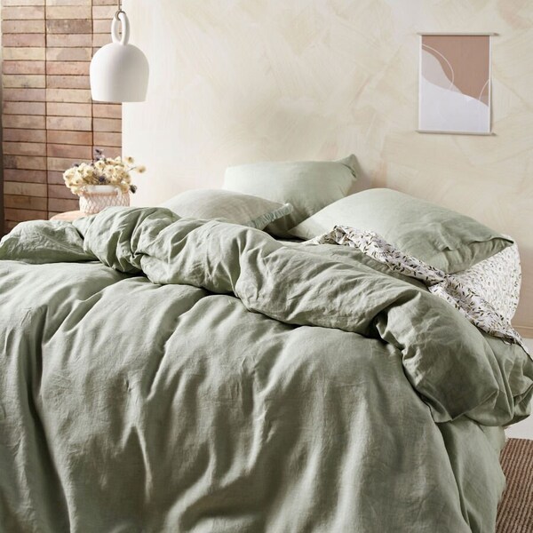Washed Linen Bedding - Etsy