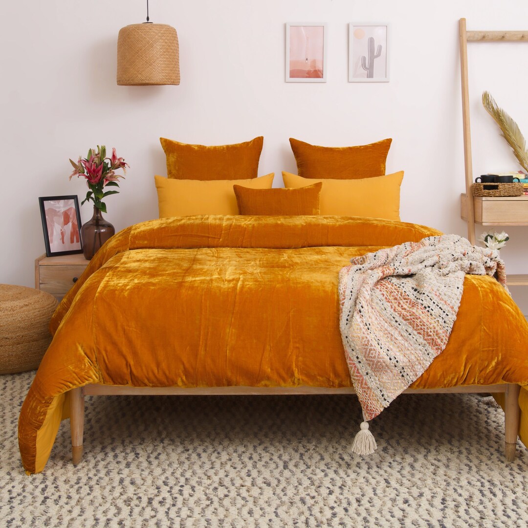 6 Pcs Ultra-luxe Velvet Duvet Cover Set, Boho Bedding Comforter Bedding ...