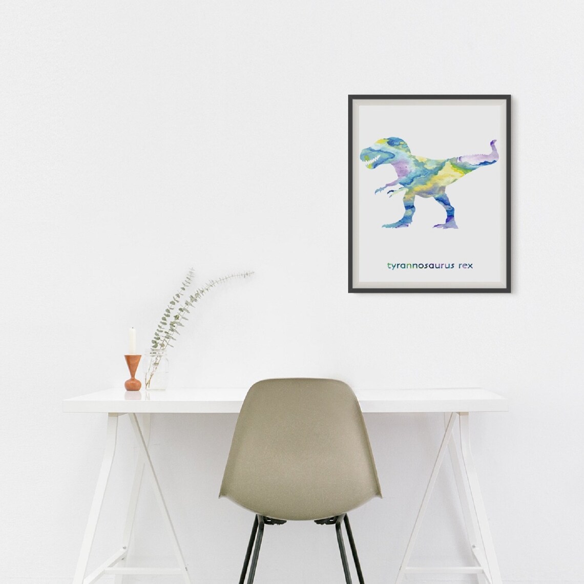 Dinosaur Decor Printable Wall Art Classroom Watercolor - Etsy