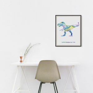 Dinosaur Decor Printable Wall Art Classroom Watercolor Painting Print ...