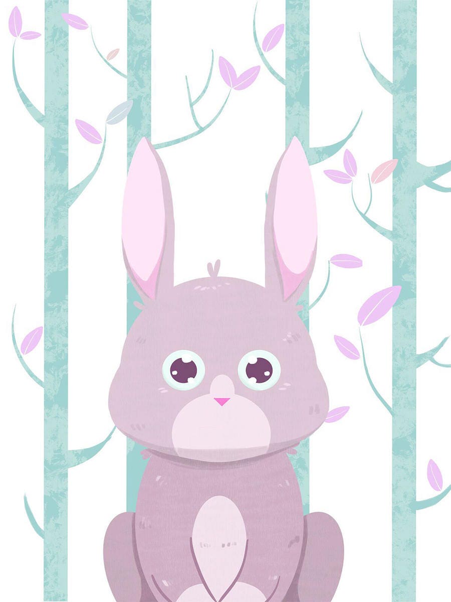 Fox Hedgehog Rabbit Printable Wall Art, Instant Download, Set of Three ...