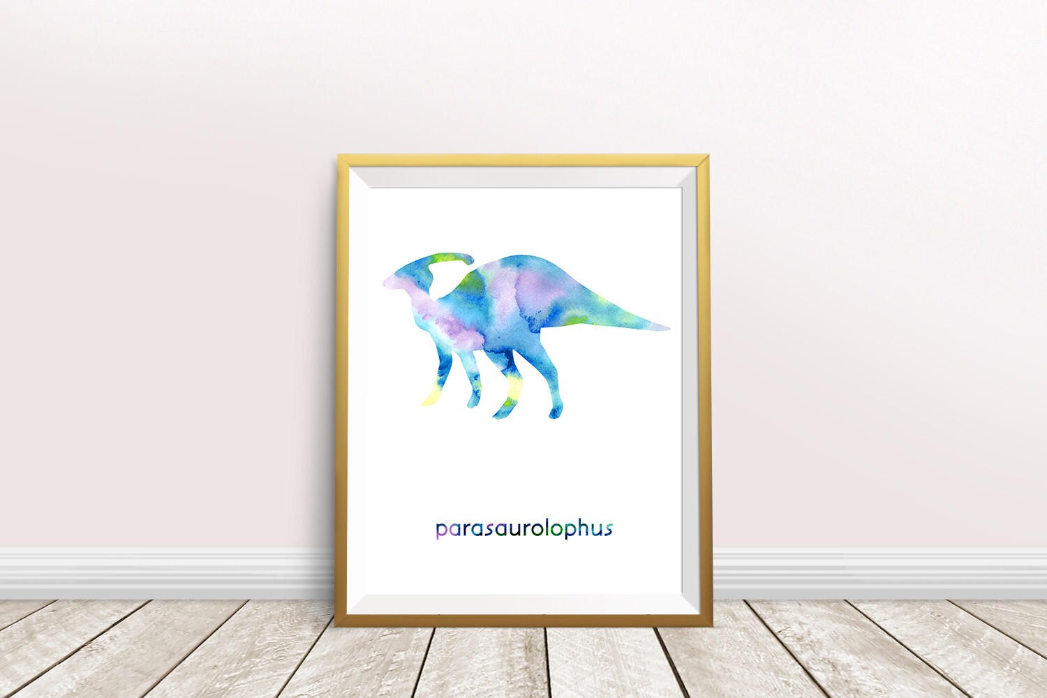 Parasaurolophus Watercolor Print, Dinosaur Decor, Instant Download ...
