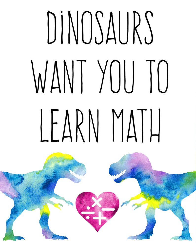 Science Dinosaurs Printable Wall Art, Instant Download, Classroom ...