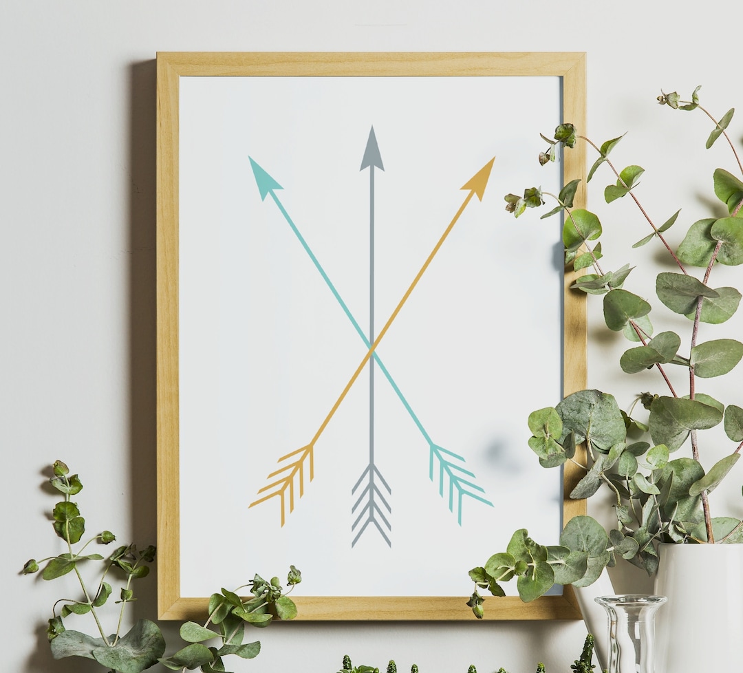 Three Arrows Crossed, Instant Download, Nursery Arrows, Nordic Decor ...
