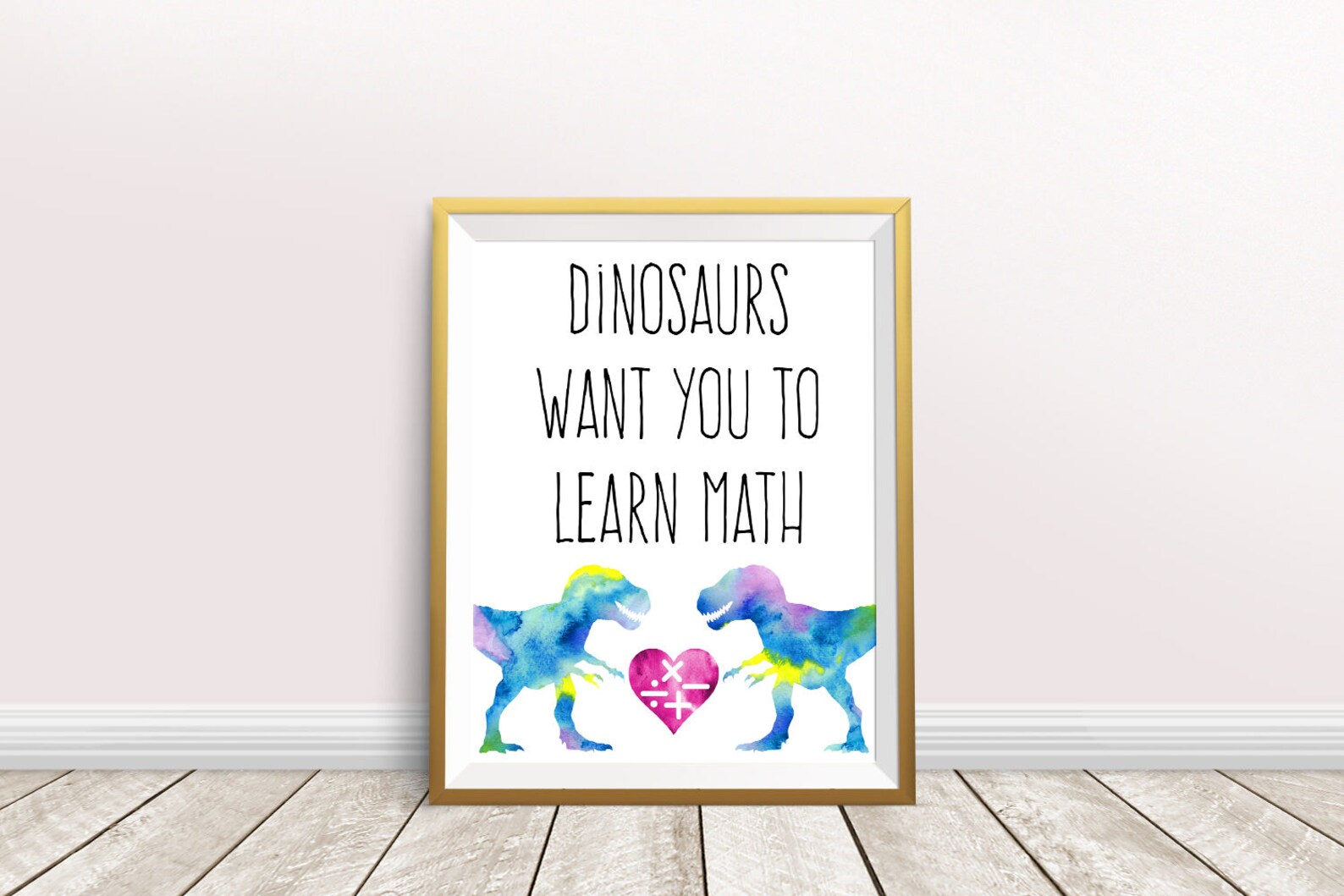 Math Dinosaurs Printable Wall Art, Instant Download, Classroom ...