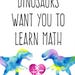 Math Dinosaurs Printable Wall Art, Instant Download, Classroom ...