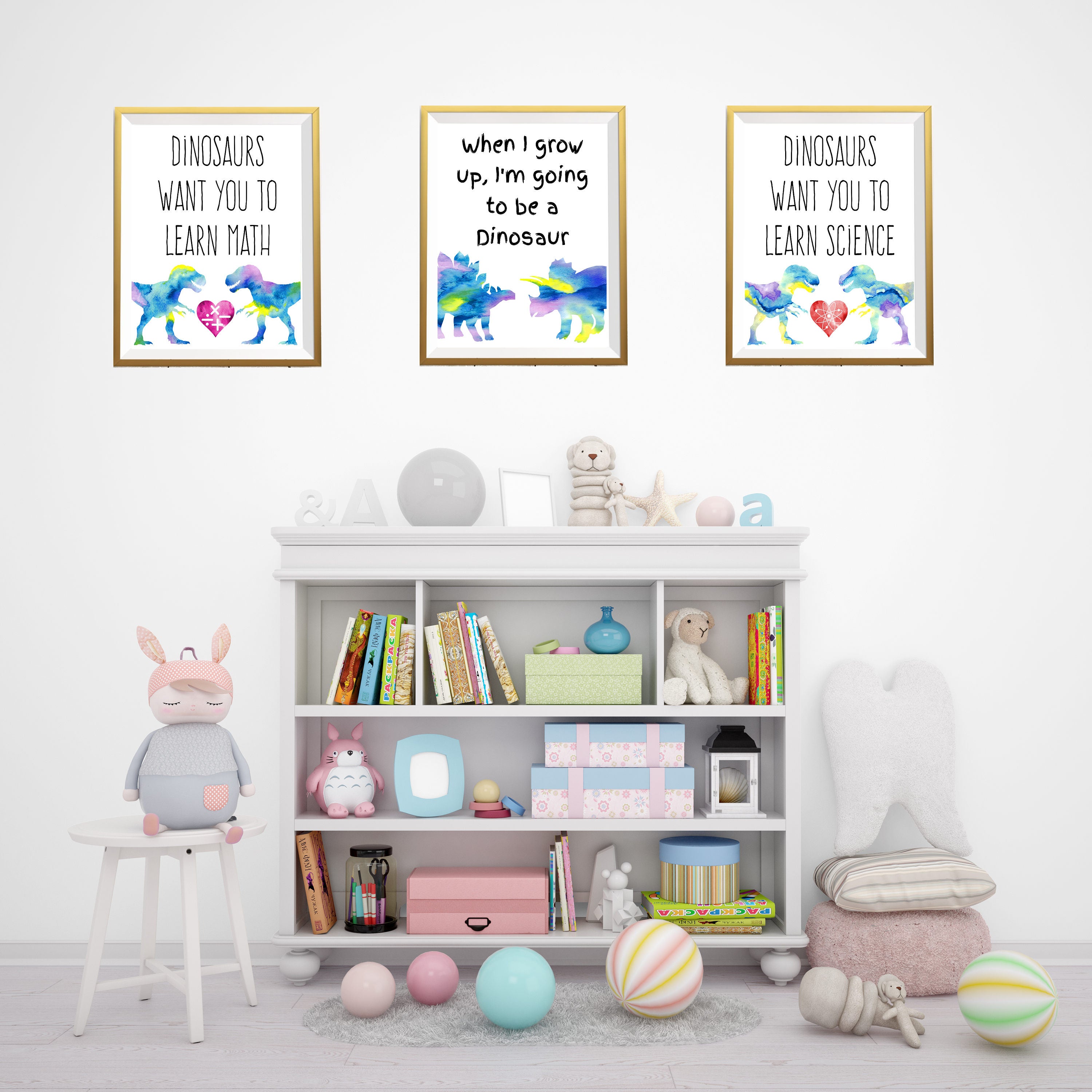 Science Dinosaurs Printable Wall Art, Instant Download, Classroom ...