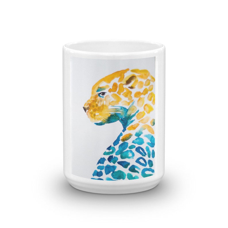 Cheetah Mug, Watercolor Cheetah Mug, Cheetah Gift, Cheetah Coffee Mug ...