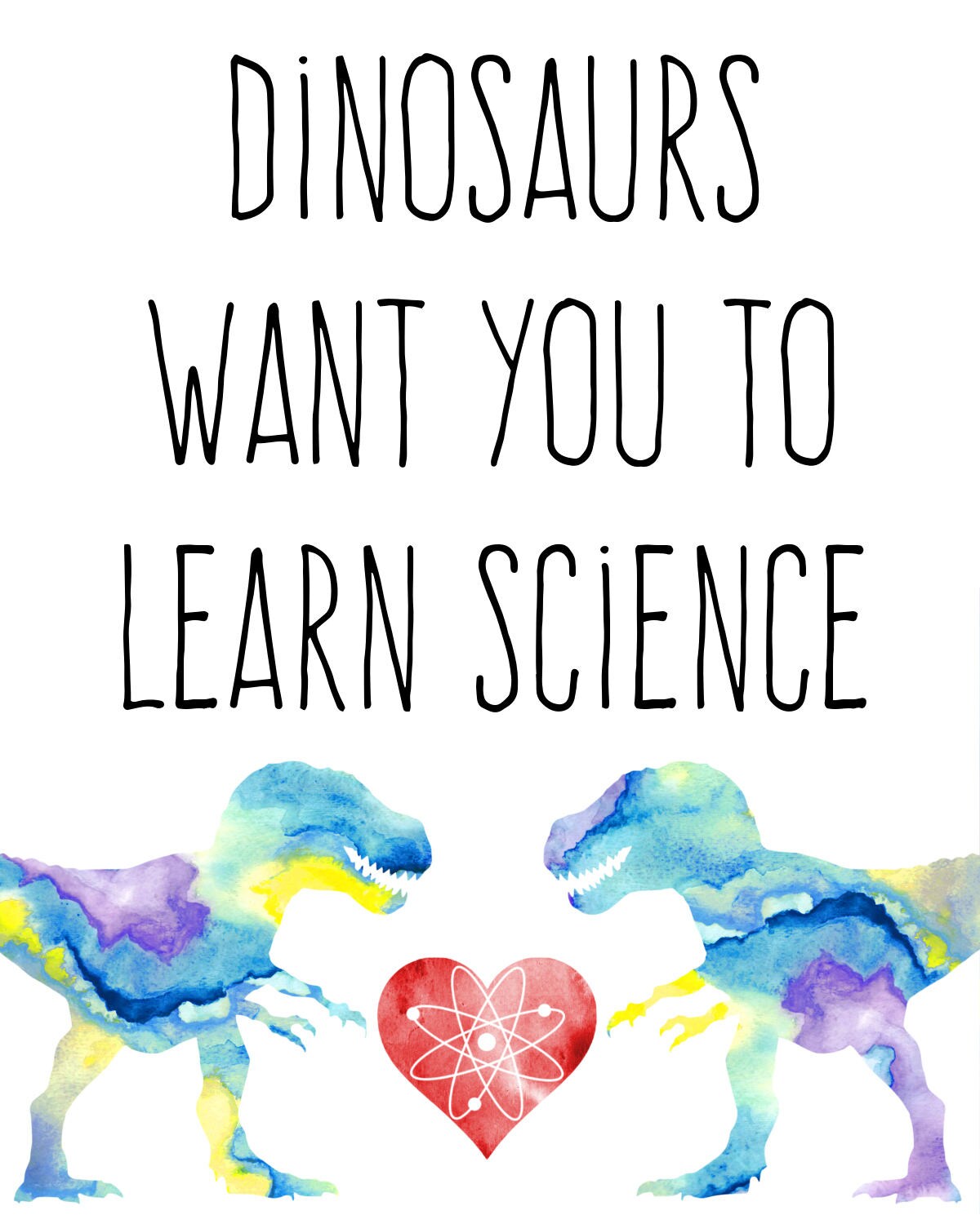 Science Dinosaurs Printable Wall Art Instant Download - Etsy