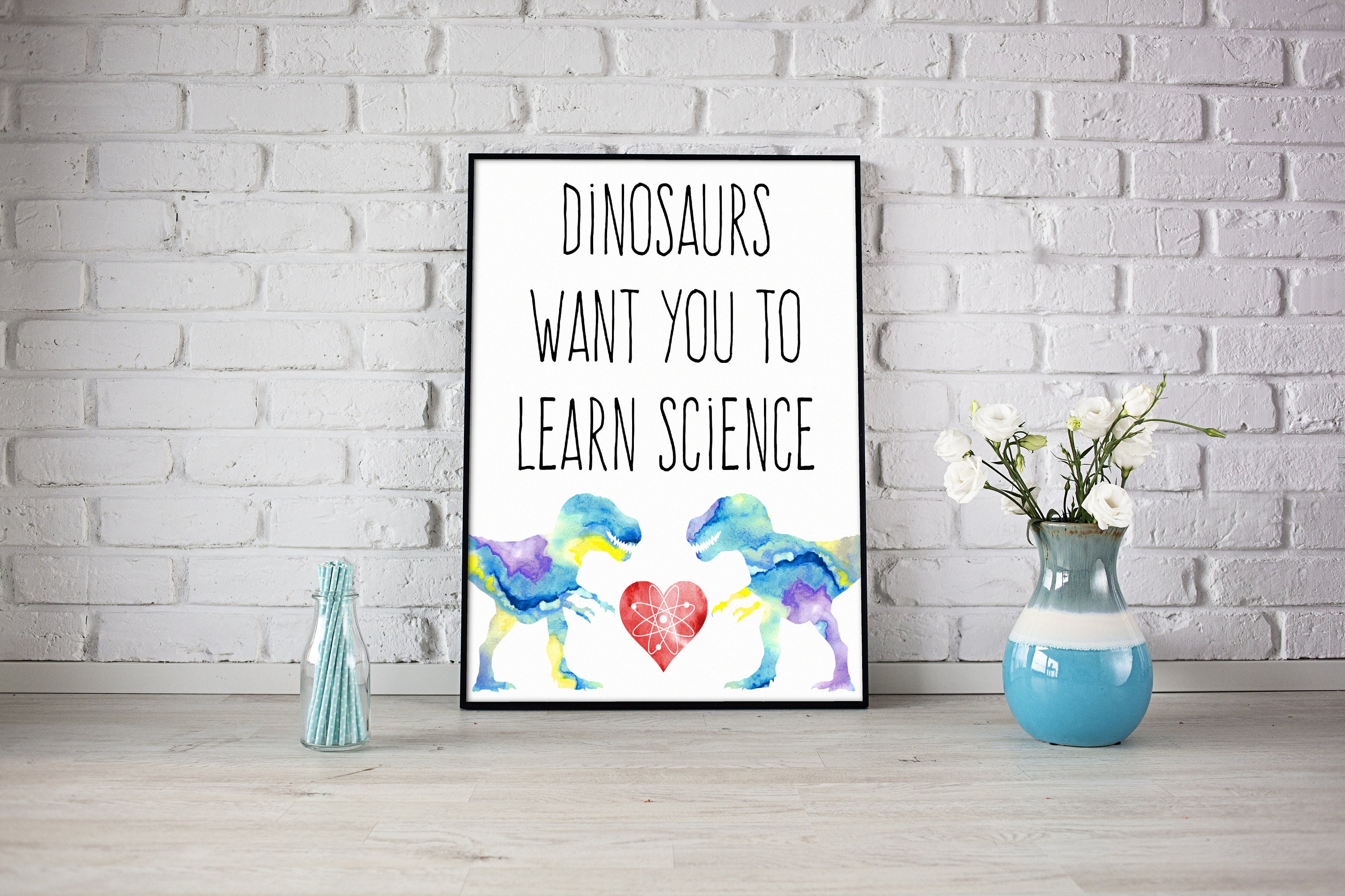 Science Dinosaurs Printable Wall Art, Instant Download, Classroom ...