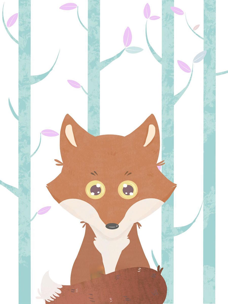 Fox Hedgehog Rabbit Printable Wall Art, Instant Download, Set of Three ...