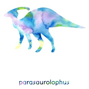 Parasaurolophus Watercolor Print, Dinosaur Decor, Instant Download ...