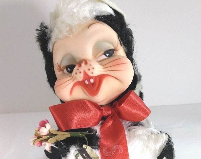 Vintage Rushton Star Creation Rubber Face Skunk, Plush, Stuffed Animal ...