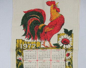 1972 Calendar - Etsy