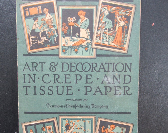 1920s Dennison Crepe Tissue Paper Art Decoration Catalog, Vintage ...