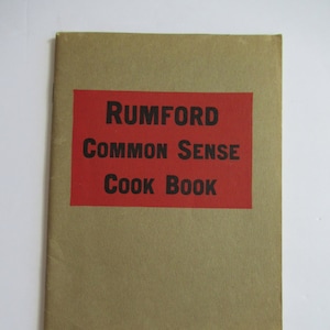 Vintage Rumford Baking Powder Common Sense Cookbook Booklet by Lily ...
