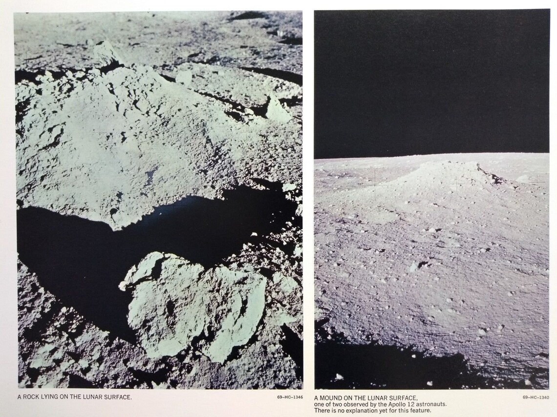NASA Apollo 12 Lunar Surface Poster Print, Vintage - Etsy
