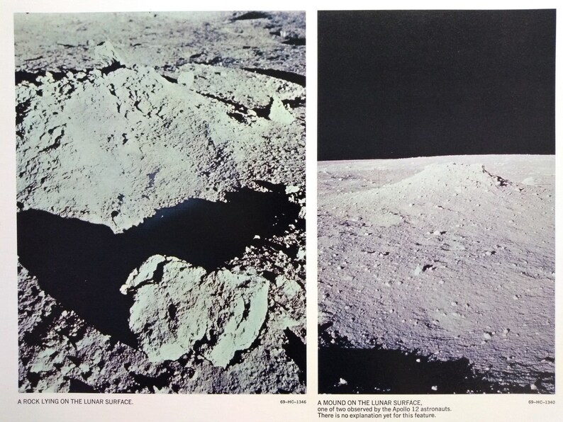 NASA Apollo 12 Lunar Surface Poster Print Vintage - Etsy
