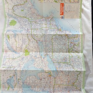 Vintage Standard Oil Eastern US Gas Station Map, Mid Century ...