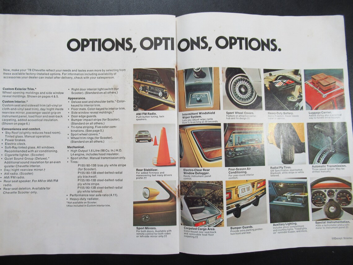1978 Chevrolet Chevette Brochure Vintage Chevy Advertising - Etsy