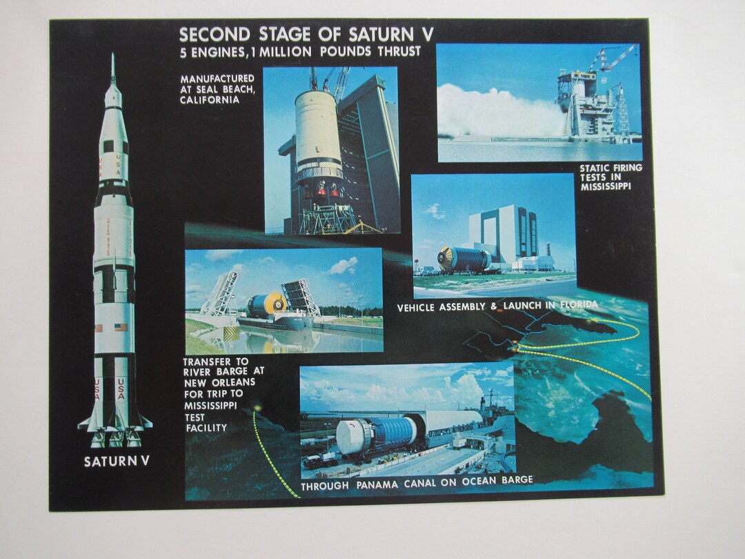 NASA Official Photograph Second Stage Saturn V, 1960s, Vintage ...