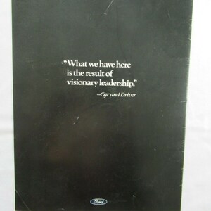 1980s Ford Advertising Car Brochure, Mustang SVO, EXP, Thunderbird ...