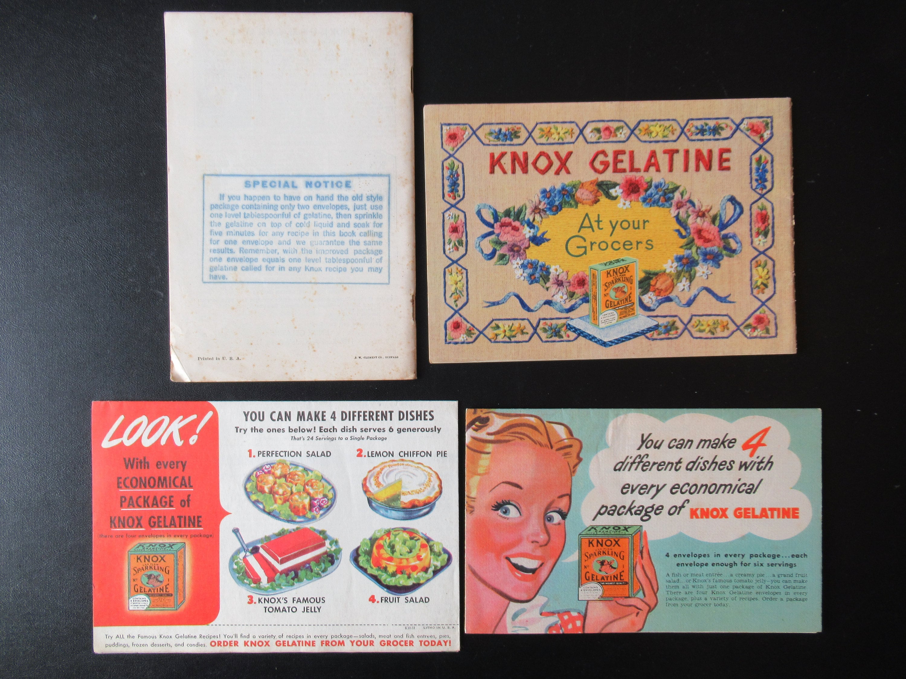 Vintage Knox Gelatine Recipe Booklet Lot, Advertising Cookbook - Etsy