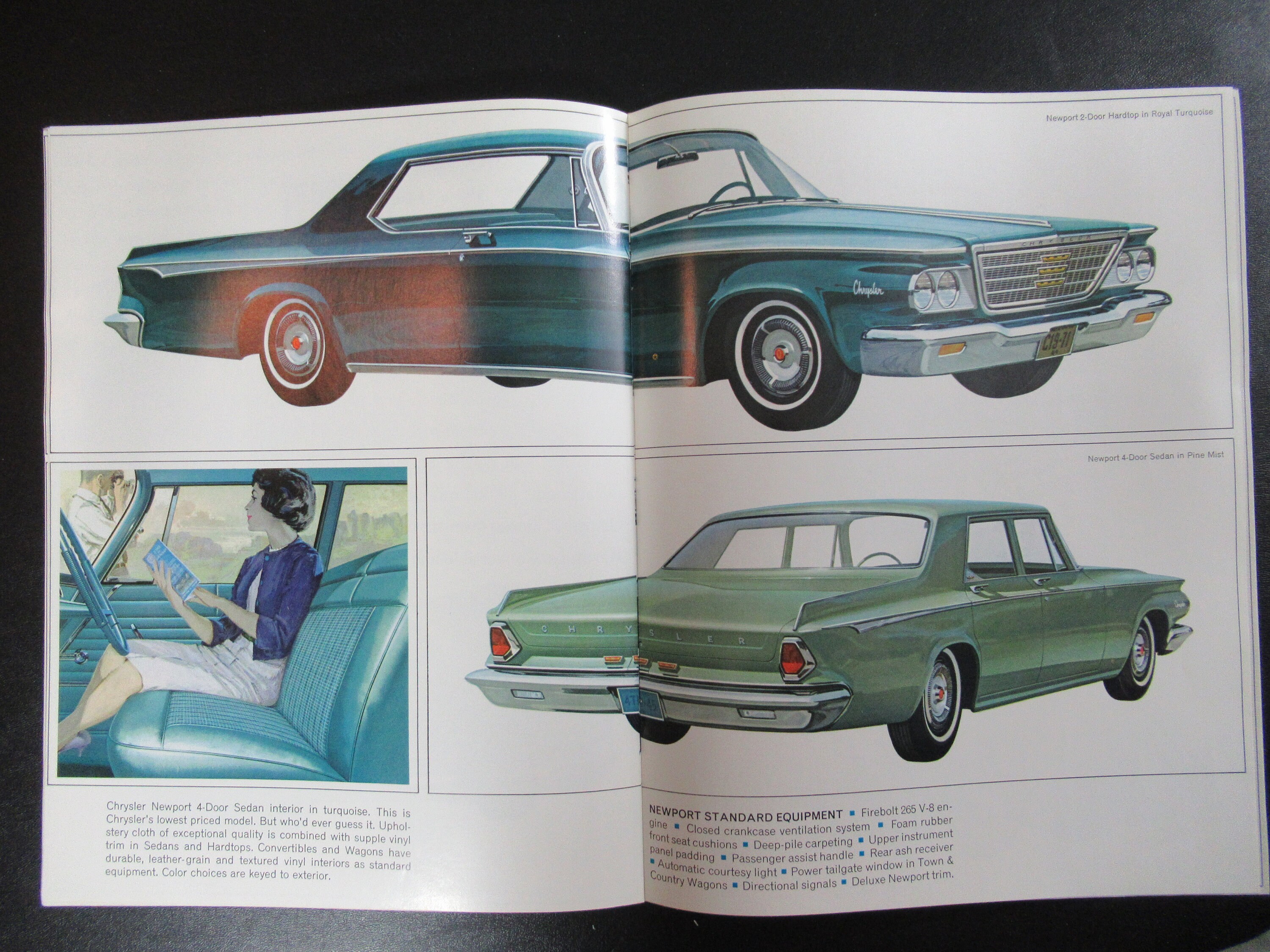 1964 Chrysler Book Type Sales Brochure, New Yorker, 300, Newport ...