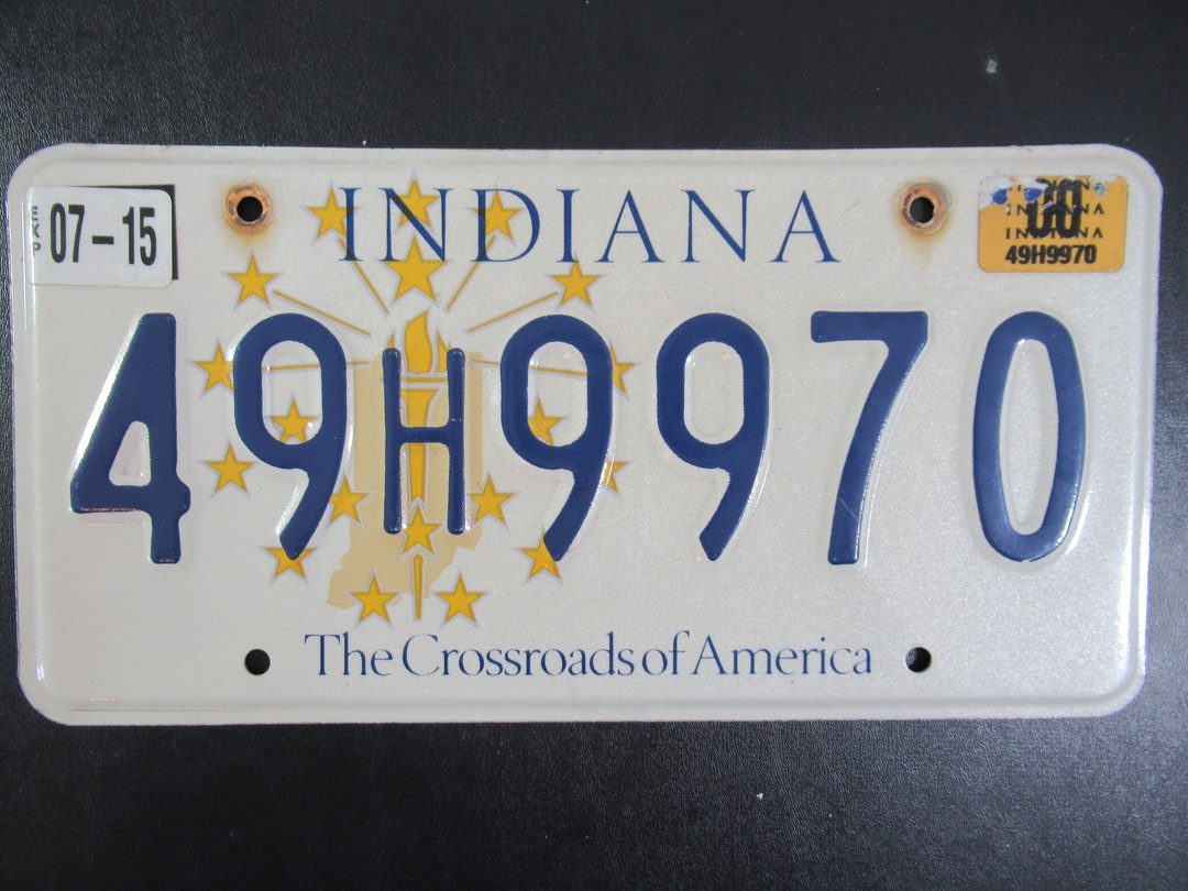 Vintage Indiana License Plate, 2000, Indianapolis, Marion County, Car ...