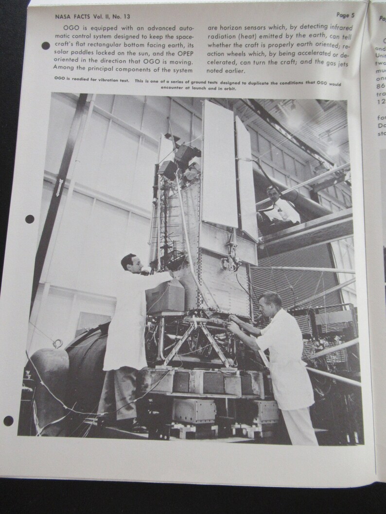 NASA Facts Orbiting Geophysical Observatory Poster/brochure, 1965 ...
