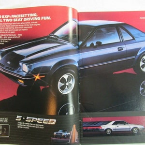 1983 Ford EXP Car Brochure, Sales, Advertising, Dealer Catalog, Vintage ...