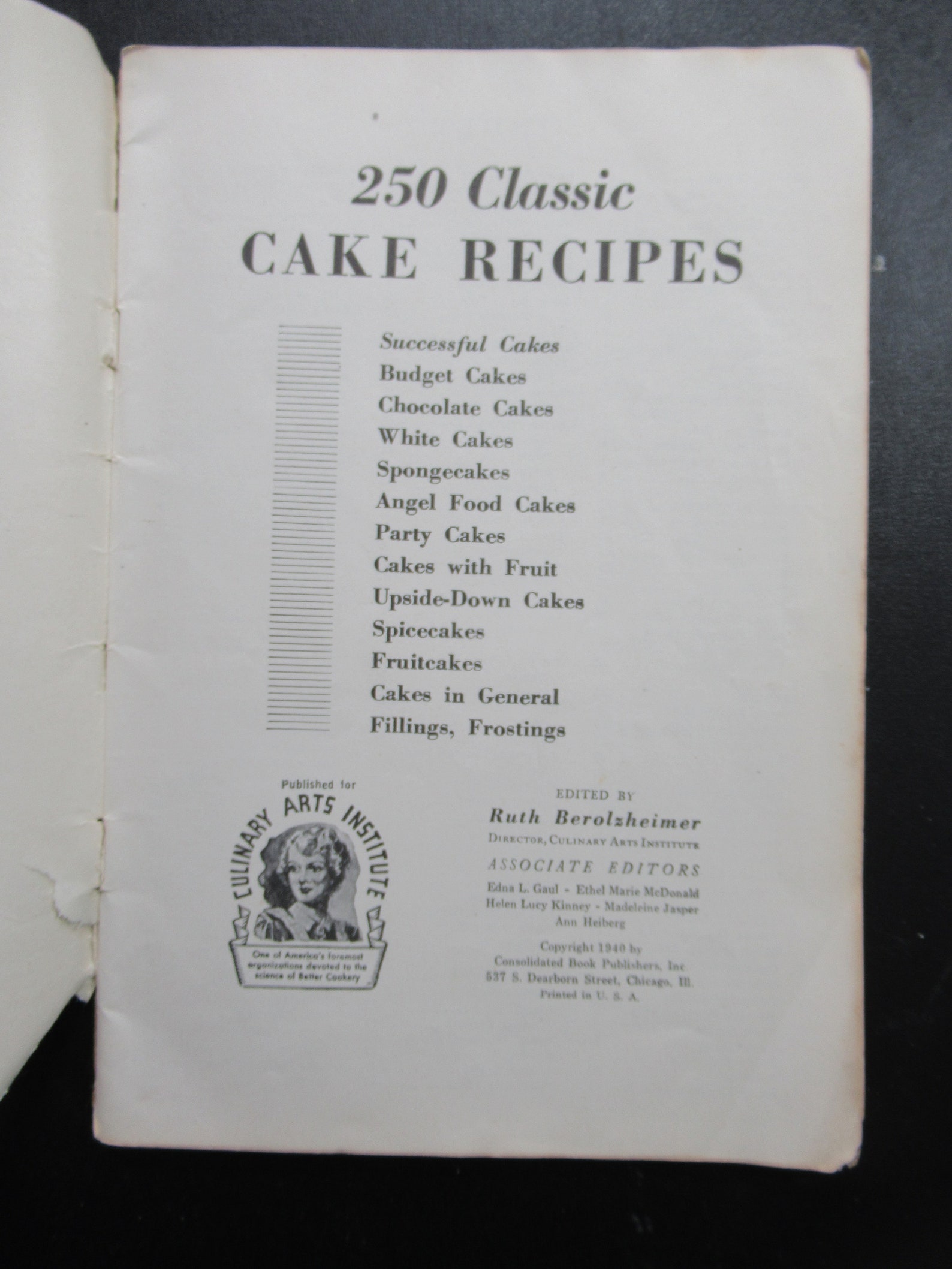 Vintage 250 Classic Cake Recipe Booklet, Baking Cookbook, 1940 - Etsy