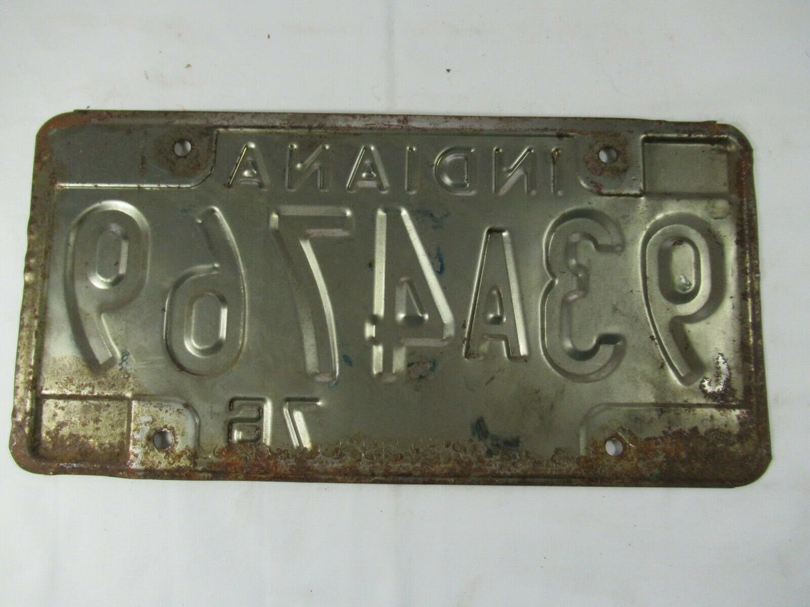 Vintage 1976 Indiana License Plate, Hoosier State, Car Tag - Etsy