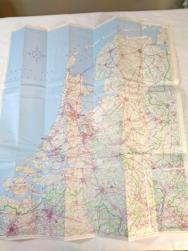 1980s Shell Oil Gas Station Map, Netherlands, Holland, Vintage - Etsy