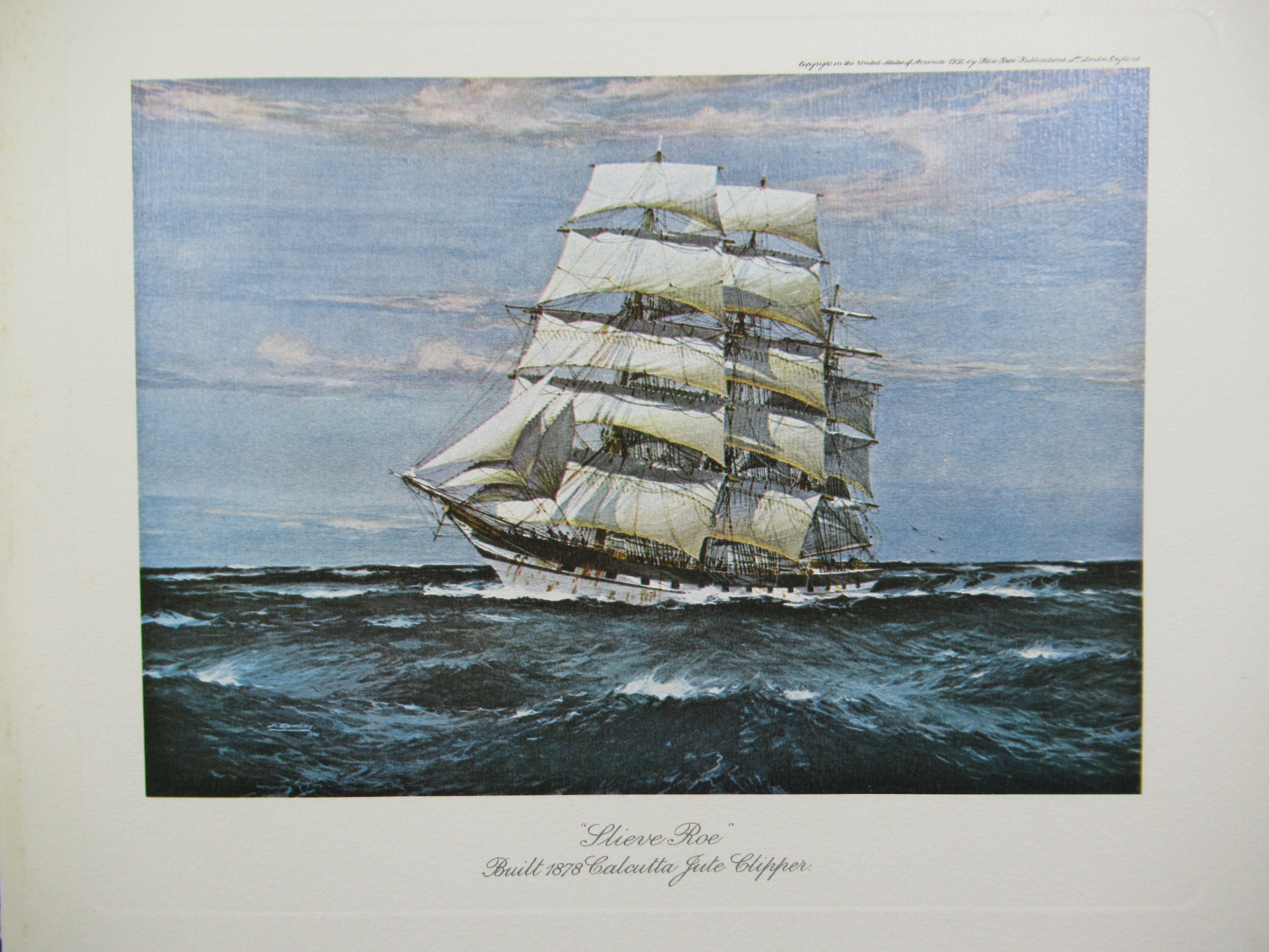 Jack Spurling Slieve Roe Clipper Ship Art Print Nautical - Etsy