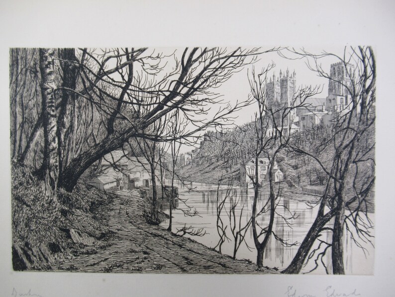 Edwin Edwards Durham England Original Etching Pencil Signed - Etsy